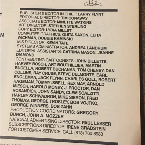 Other | Vintage 1983 Hustler Humor Larry Flynt Magazine | Poshmark